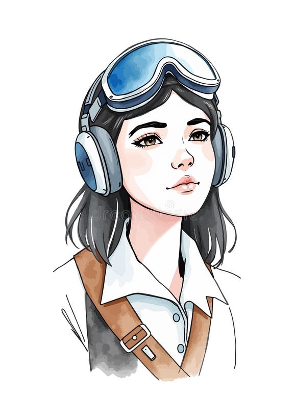 Cute Pilot Cartoon Vector Illustration. Stock Vector - Illustration of ...