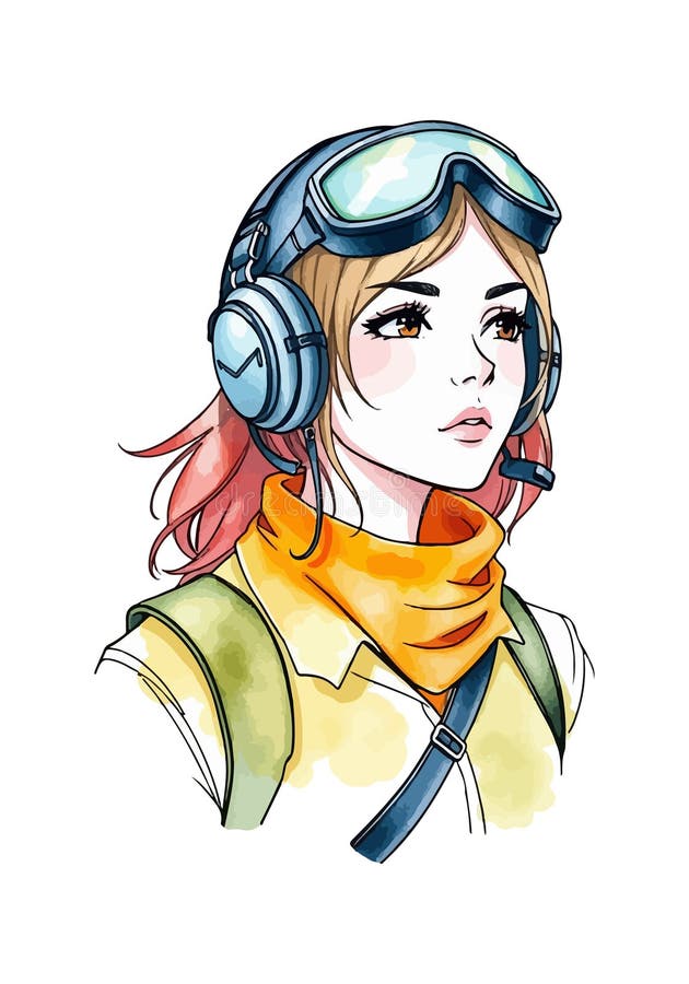 Cute Pilot Cartoon Vector Illustration. Stock Illustration ...