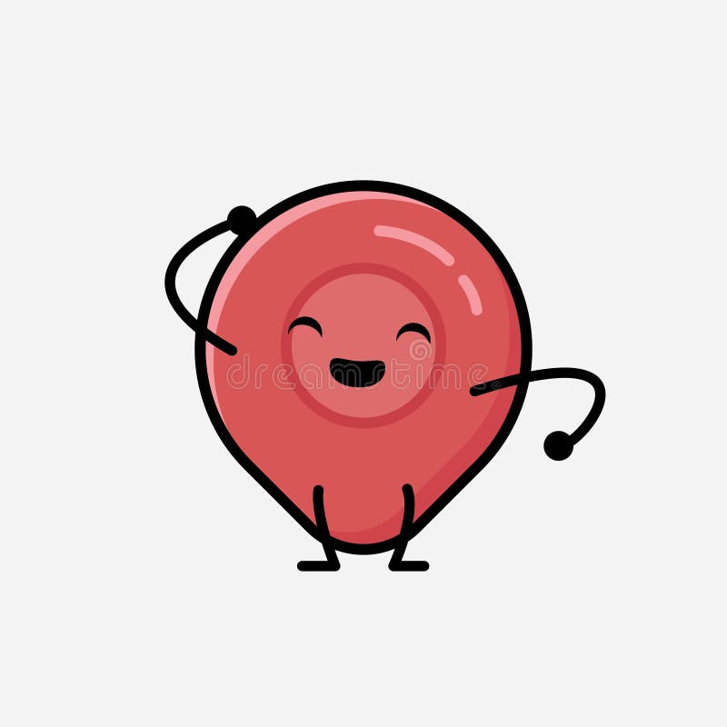Cute Pin Point Icon Mascot Vector Character in Flat Design Style Stock ...