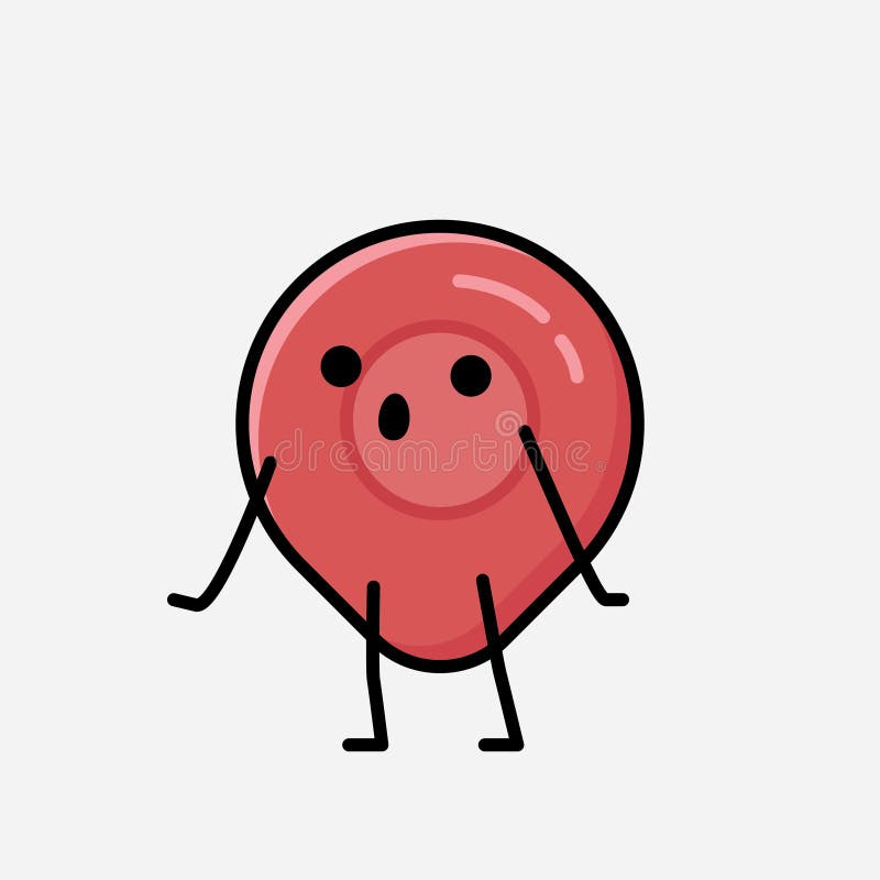 Cute Pin Point Icon Mascot Vector Character in Flat Design Style Stock ...