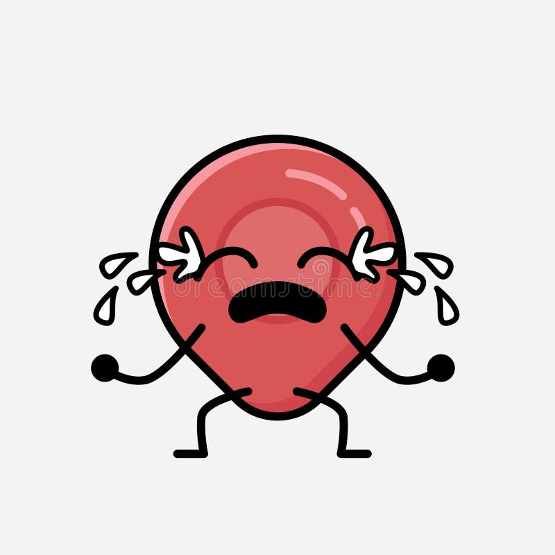 Cute Pin Point Icon Mascot Vector Character in Flat Design Style Stock ...