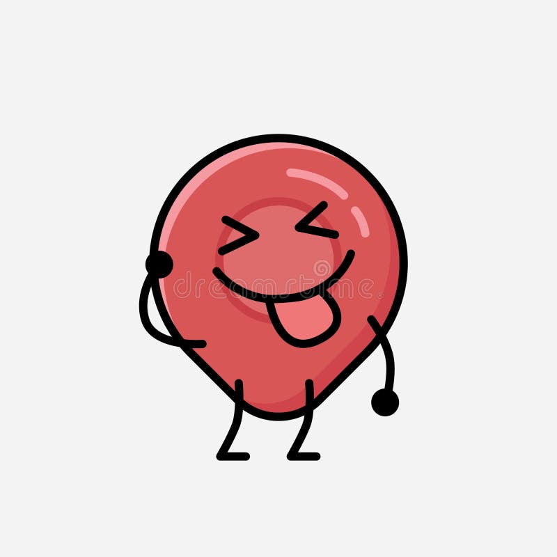 Cute Pin Point Icon Mascot Vector Character in Flat Design Style Stock ...