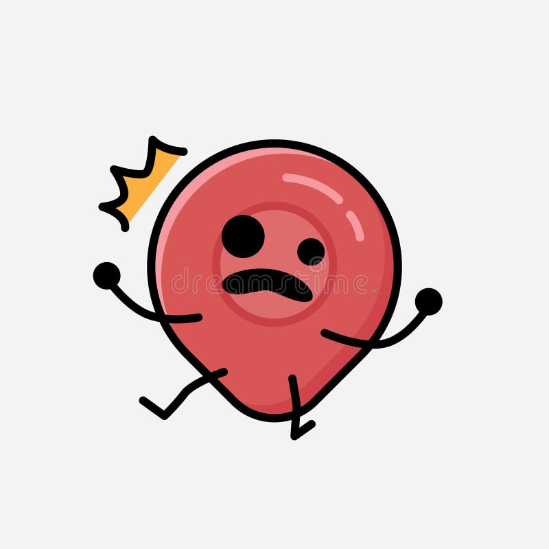 Cute Pin Point Icon Mascot Vector Character in Flat Design Style Stock ...