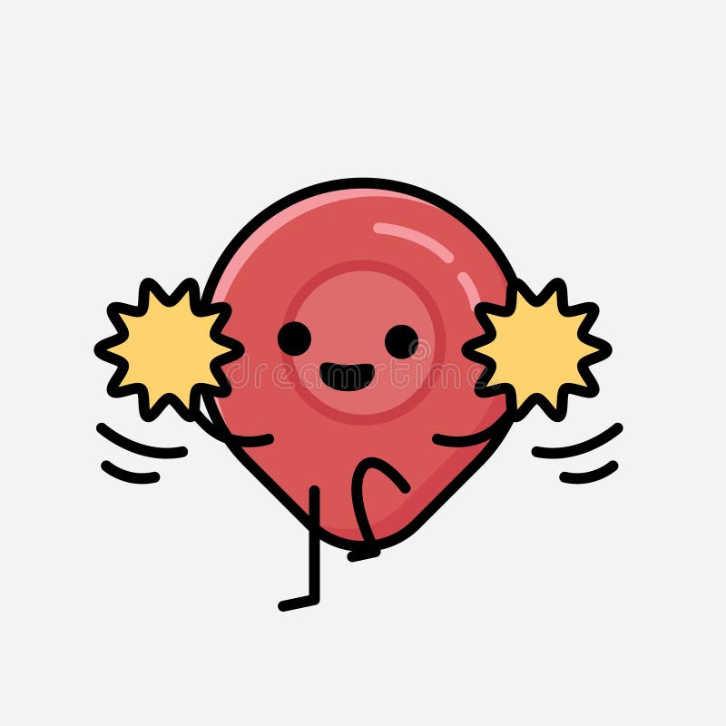 Cute Pin Point Icon Mascot Vector Character in Flat Design Style Stock ...