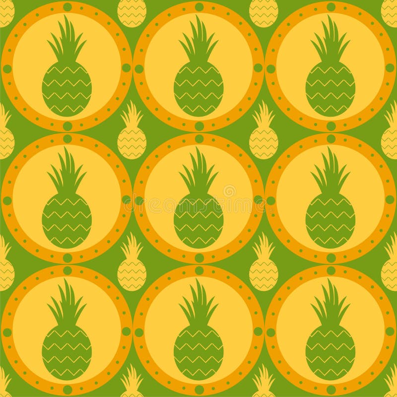 Cute pineapple pattern stock vector. Illustration of design - 18838023