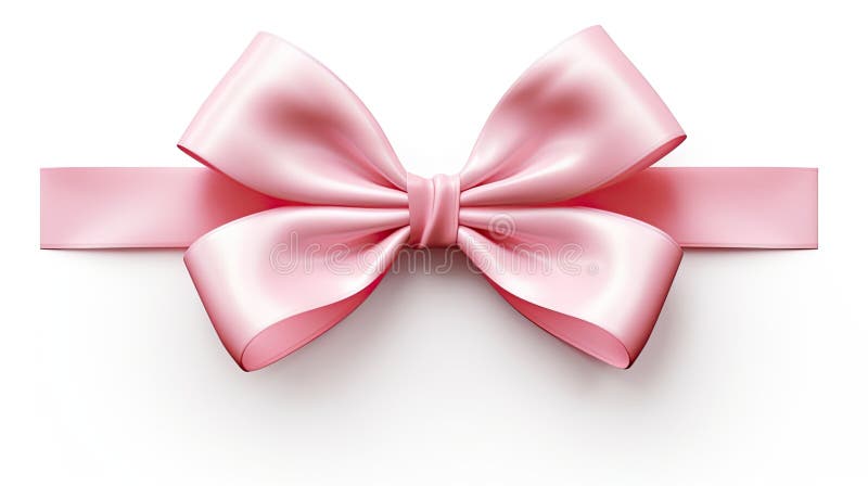 A Cute Pink Bow Isolated on a White Background, Capturing Its Charm and ...