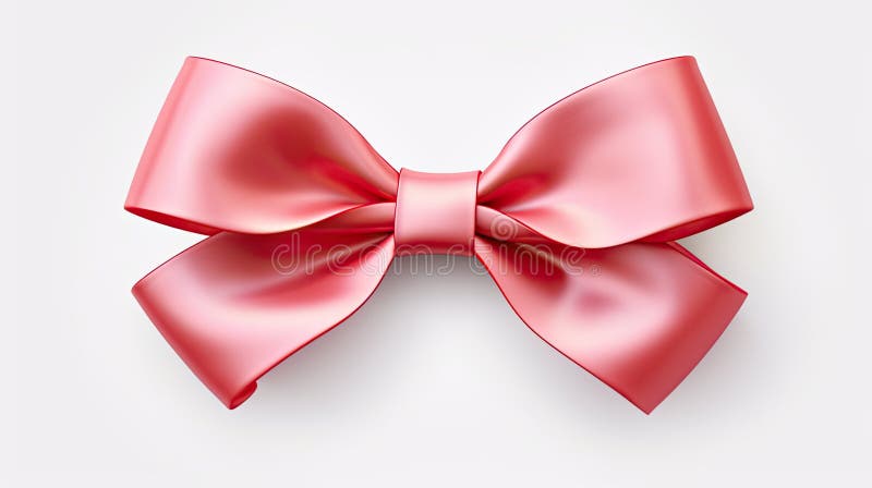 A Cute Pink Bow Isolated on a White Background, Capturing Its Charm and ...