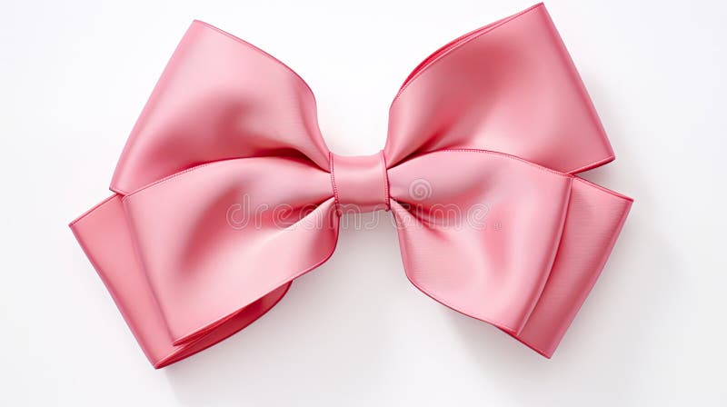 A Cute Pink Bow Isolated on a White Background, Capturing Its Charm and ...
