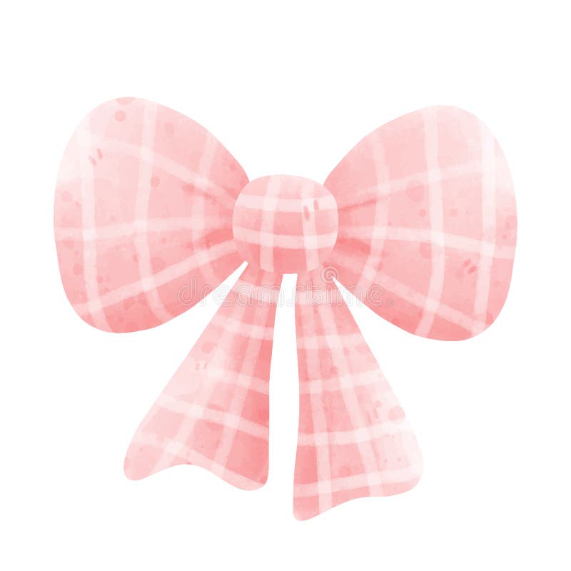 Cute Pink Bow Vector Illustration Stock Vector - Illustration of ...