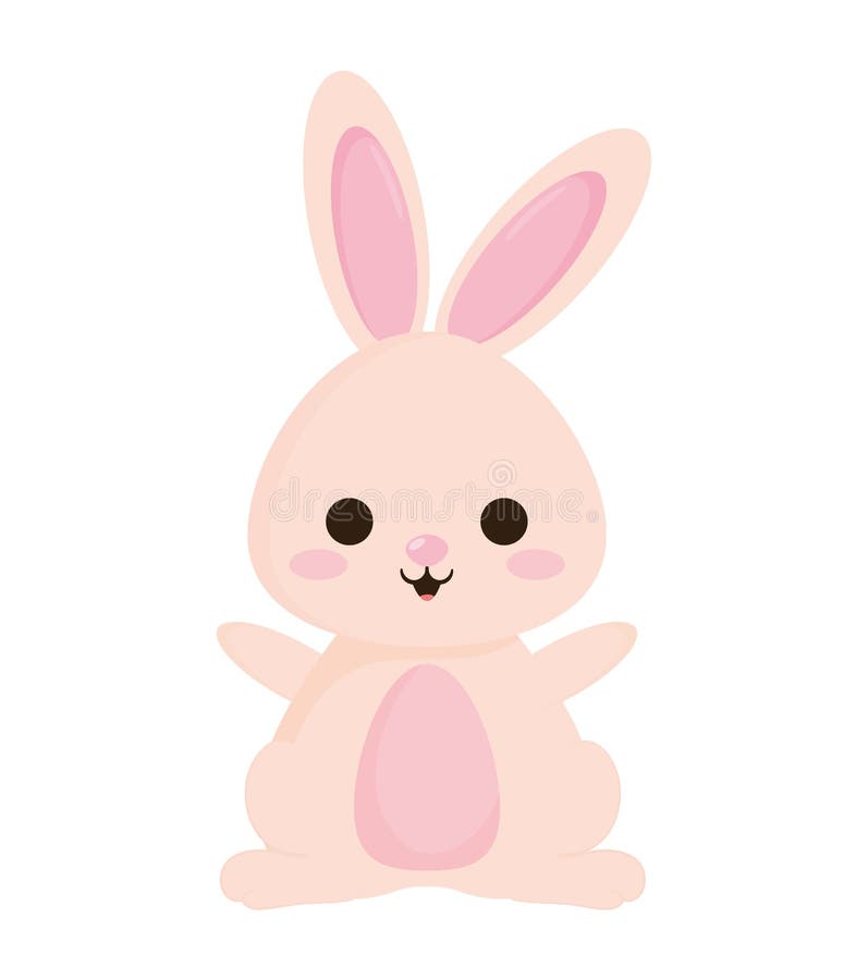 Cute pink bunny stock vector. Illustration of newborn - 242711623