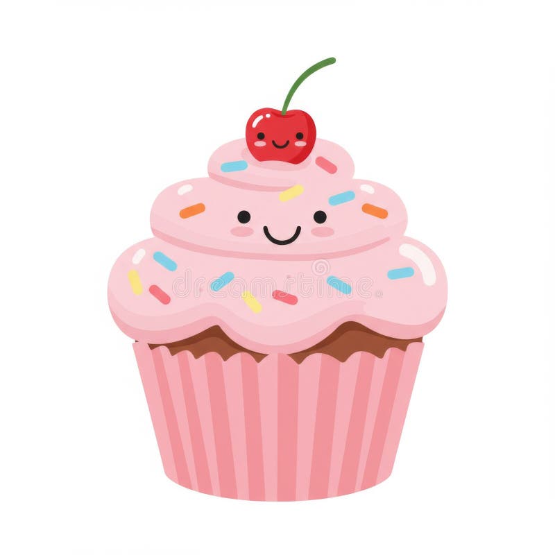 Cartoon cupcake icon stock vector. Illustration of confectionery ...