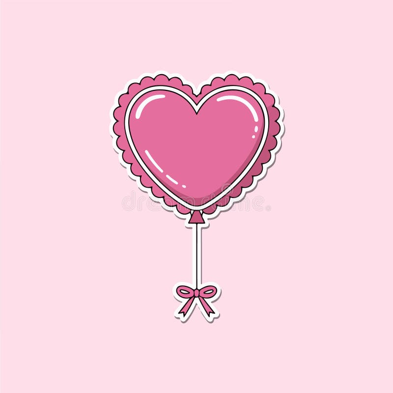 Cute Pink Heart Lollipop Sticker Stock Illustrations – 243 Cute Pink ...