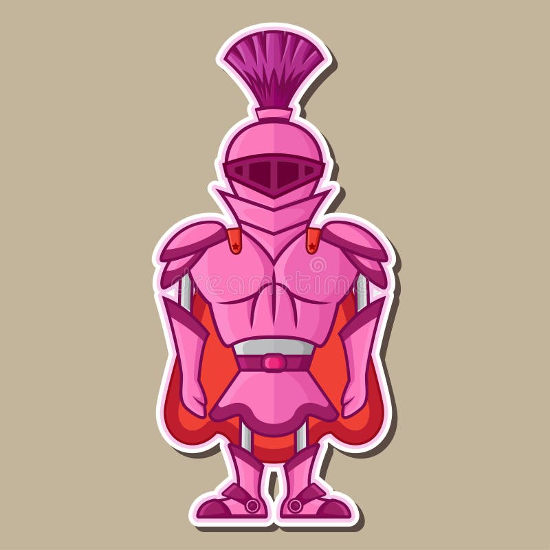 Cute Pink Knight Vector Design Stock Vector - Illustration of team ...