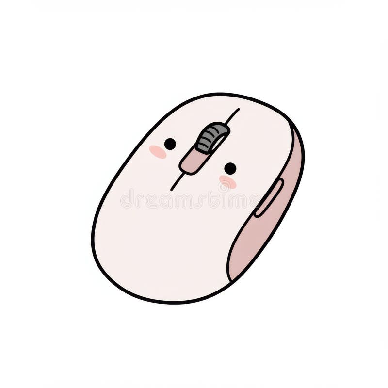 Cute Pink Mouse Illustration Stock Illustration - Illustration of ...