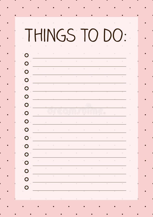 Things To Do Weekly Planner Stock Illustrations – 27 Things To Do ...