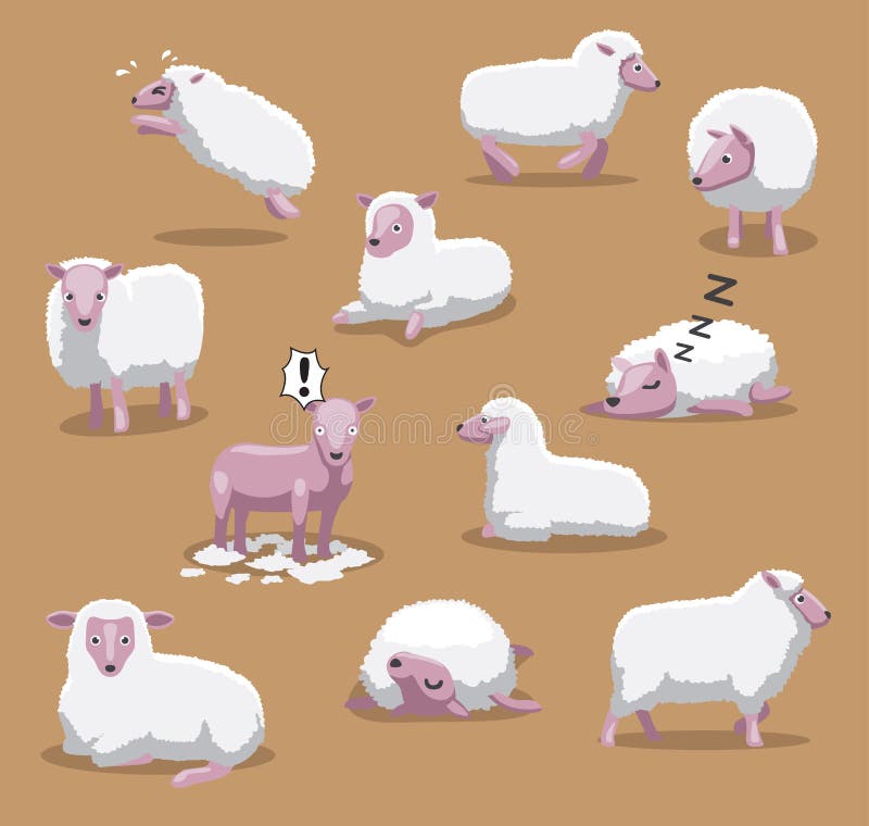 Cute Pink Sheep Background Seamless Wallpaper Stock Vector ...