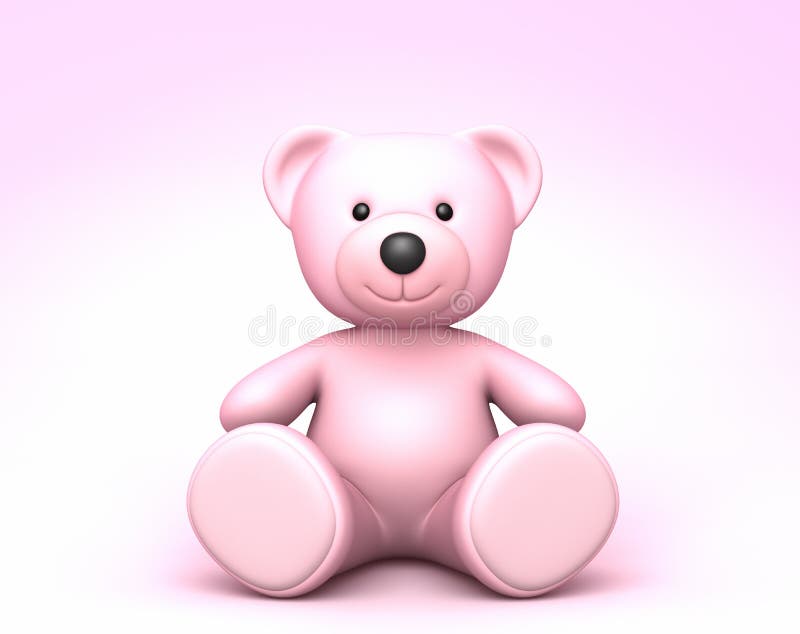 Pink Teddy Bear. Cartoon Vector Illustration Stock Vector ...