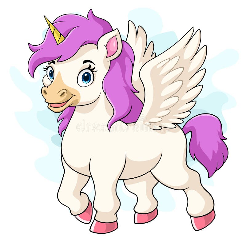 Cute Pink Unicorn Cartoon Running Stock Illustrations – 385 Cute Pink ...