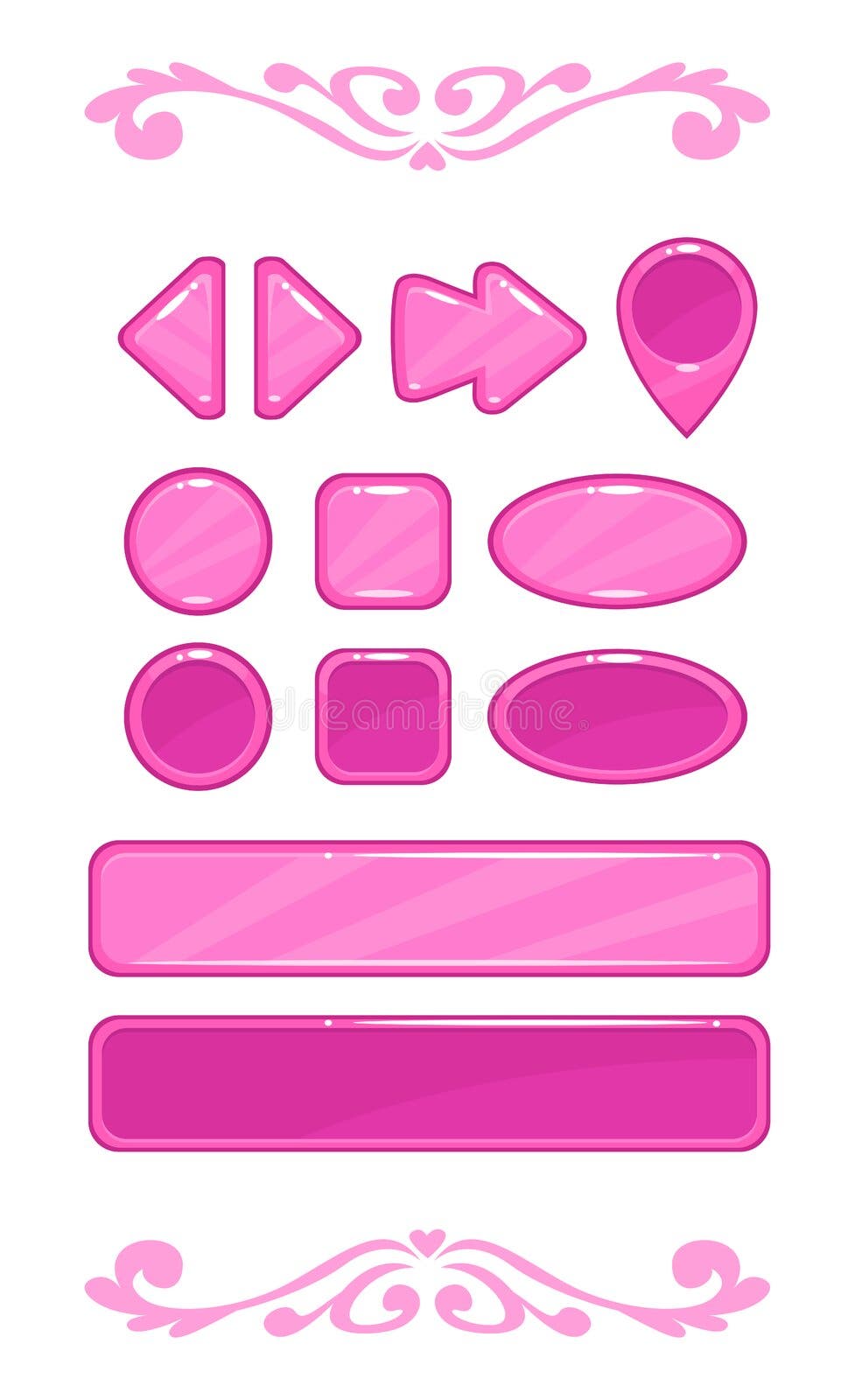 Cute Pink Shape Stock Illustrations – 93,182 Cute Pink Shape Stock ...