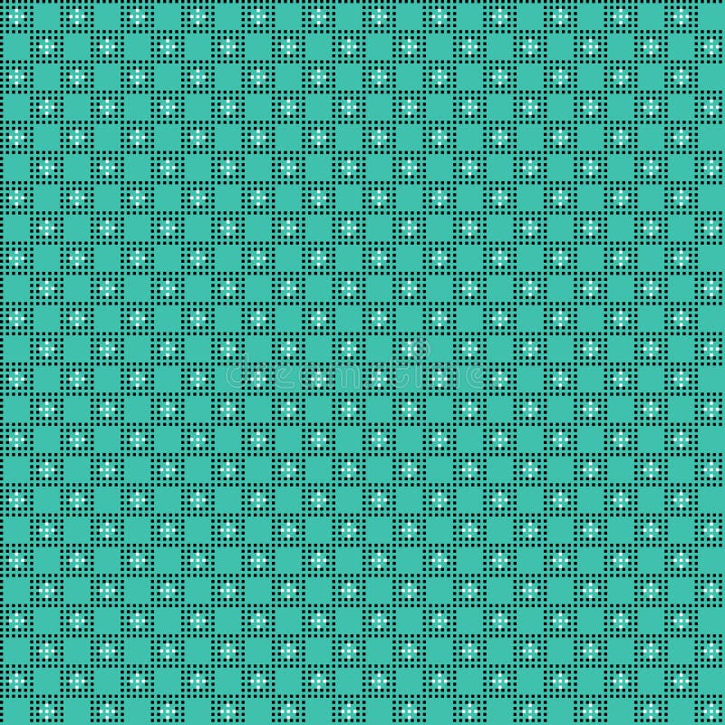 Cute Pixelated Pattern with Simple Geometric Shapes Stock Vector ...