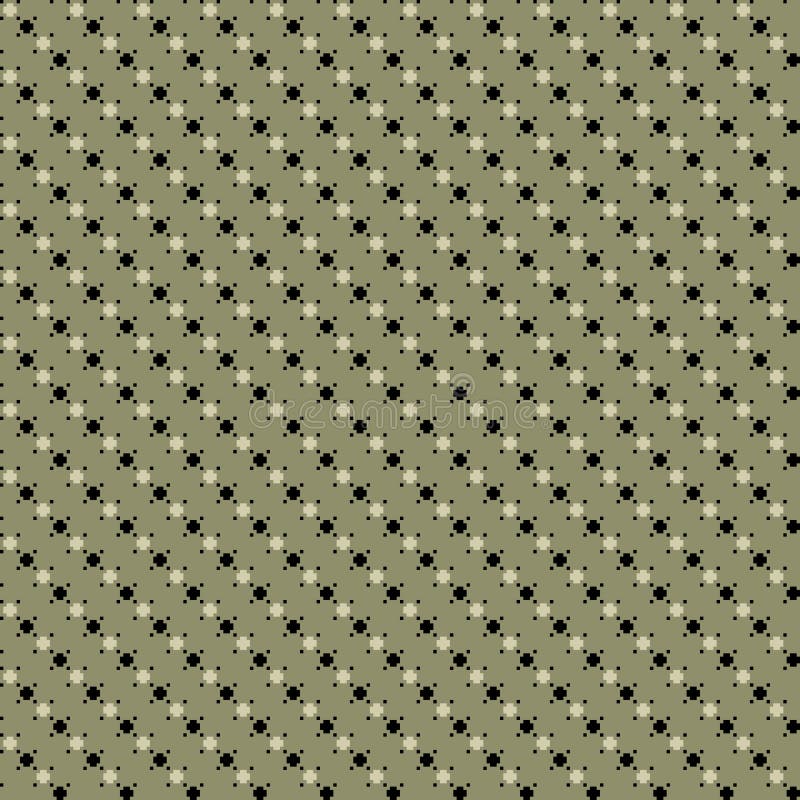 Cute Pixelated Pattern with Simple Geometric Shapes Stock Vector ...