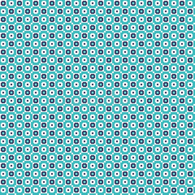 Cute Pixelated Pattern with Simple Geometric Shapes Stock Vector ...