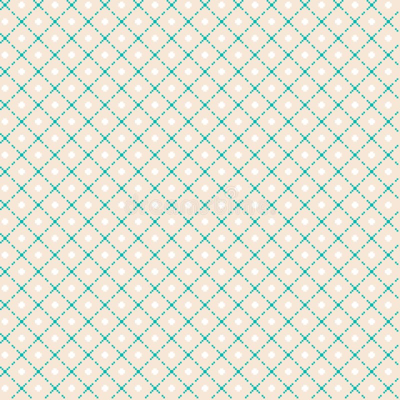 Cute Pixelated Pattern with Simple Geometric Shapes Stock Vector ...