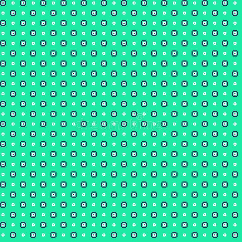 Cute Pixelated Pattern with Simple Geometric Shapes Stock Vector ...