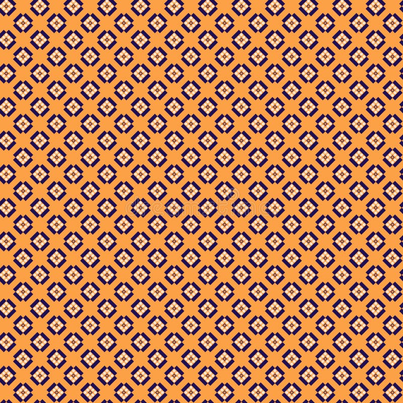 Cute Pixelated Pattern with Simple Geometric Shapes Stock Vector ...