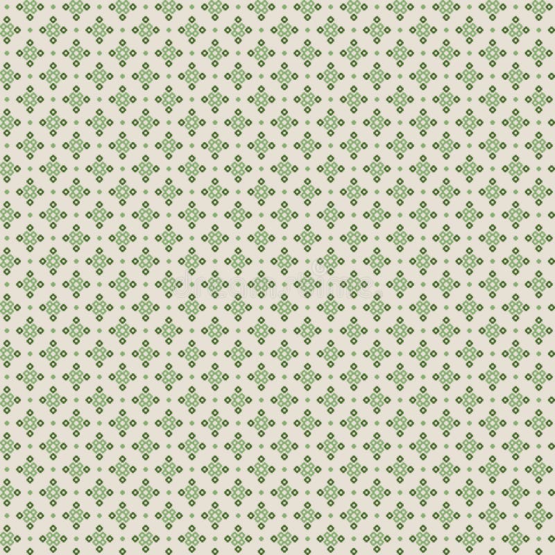 Cute Pixelated Pattern with Simple Geometric Shapes Stock Vector ...