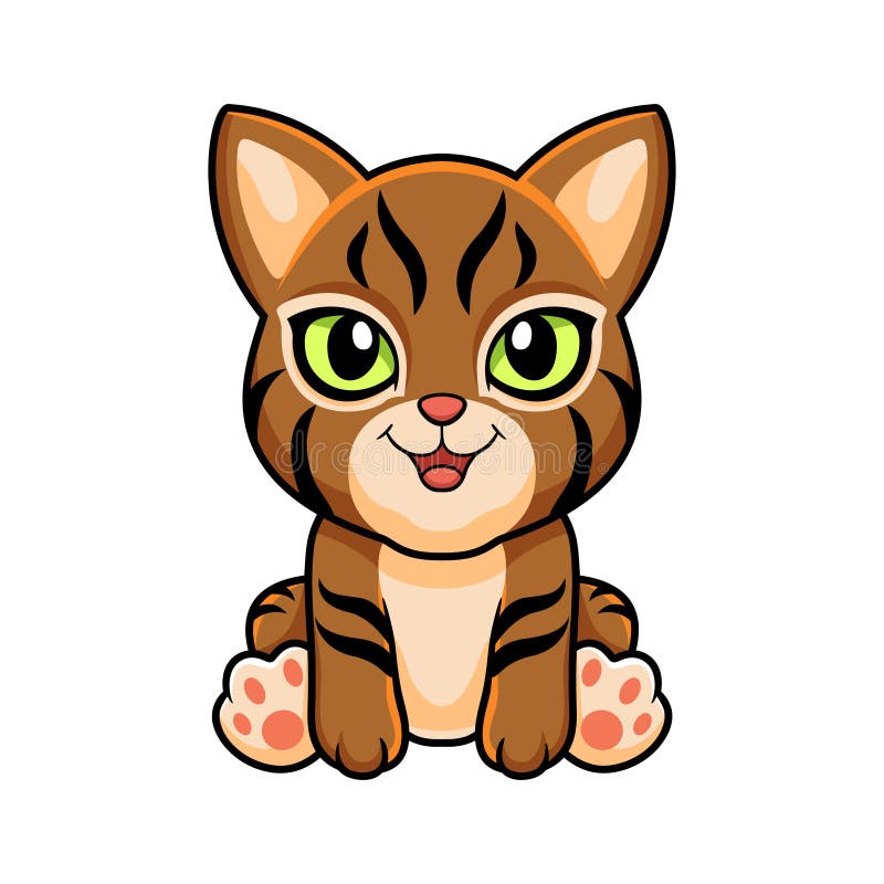 Cute pixie bob cat cartoon stock vector. Illustration of beast - 263473577