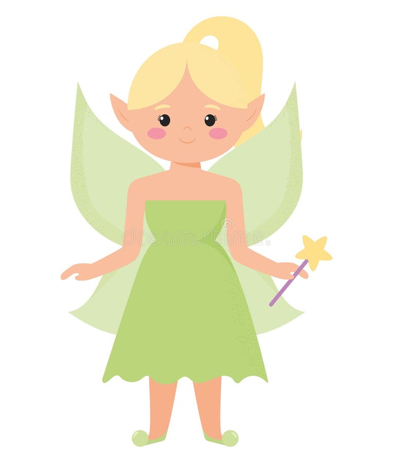 Cute pixie illustration stock vector. Illustration of fantasy - 261732870