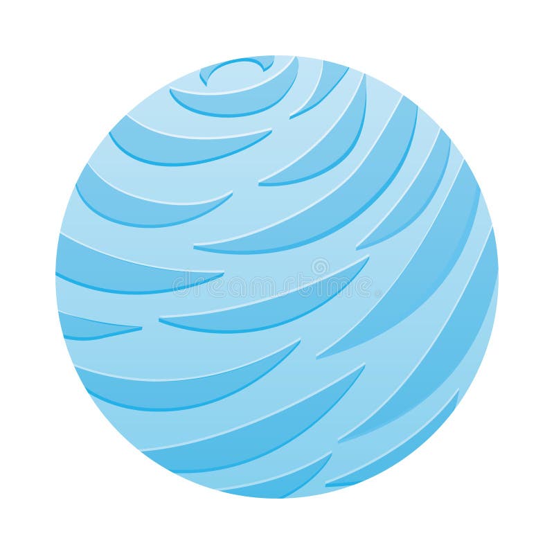 Cute Planet with Blue Lines Stock Vector - Illustration of cosmos ...