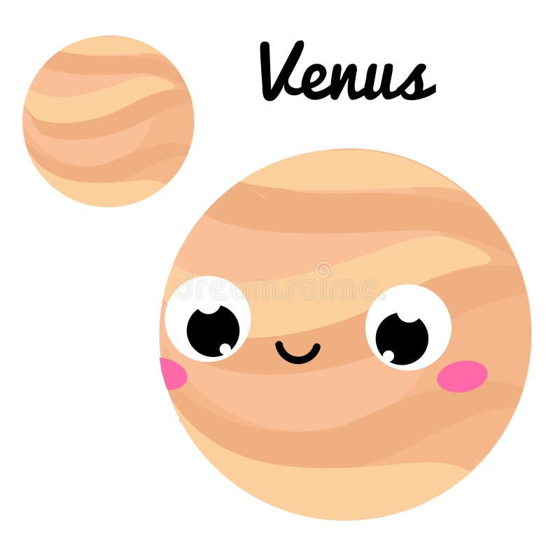 Cute Planet Cartoon Venus Stock Vector Illustration Of Cartoon