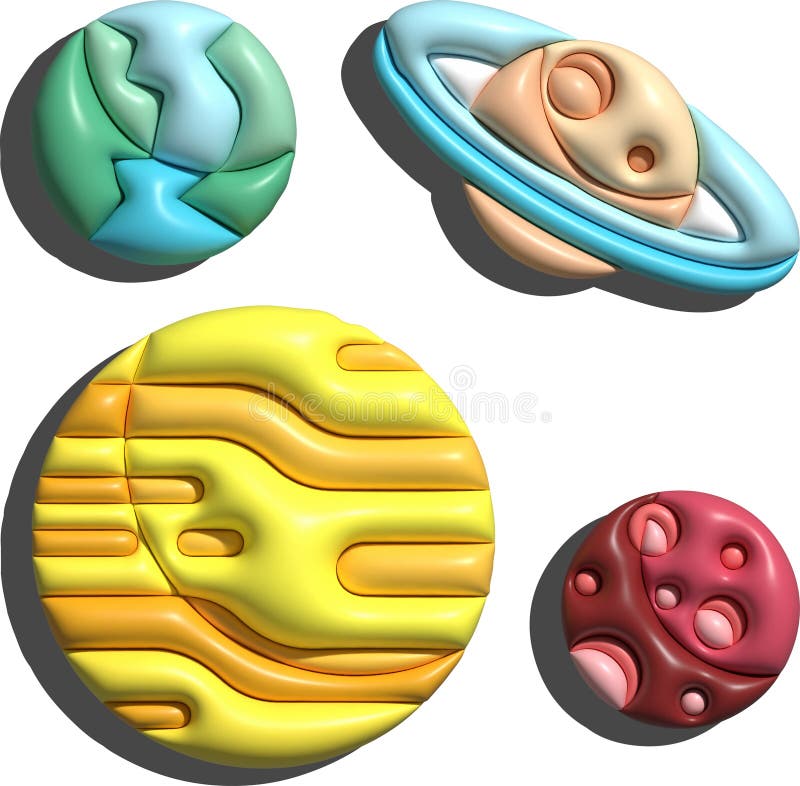 Planets 3d stock illustration. Illustration of earth - 286752142