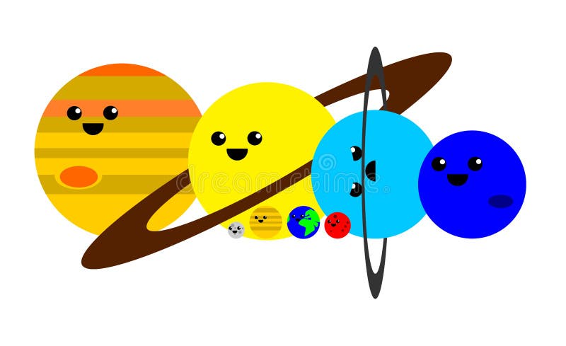 Cute Planets Of The Solar System Stock Vector Illustration Of Science