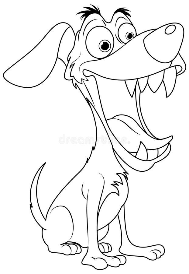 Cute Playful Crazy Dog Cartoon Stock Vector - Illustration of character ...