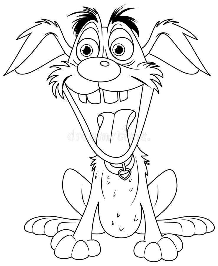 Cute Playful Crazy Dog Cartoon Stock Vector - Illustration of crazy ...