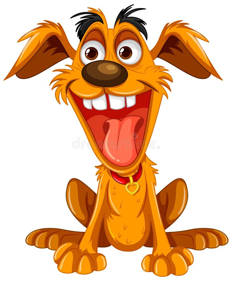 Cute Playful Crazy Dog Cartoon Stock Vector - Illustration of character ...