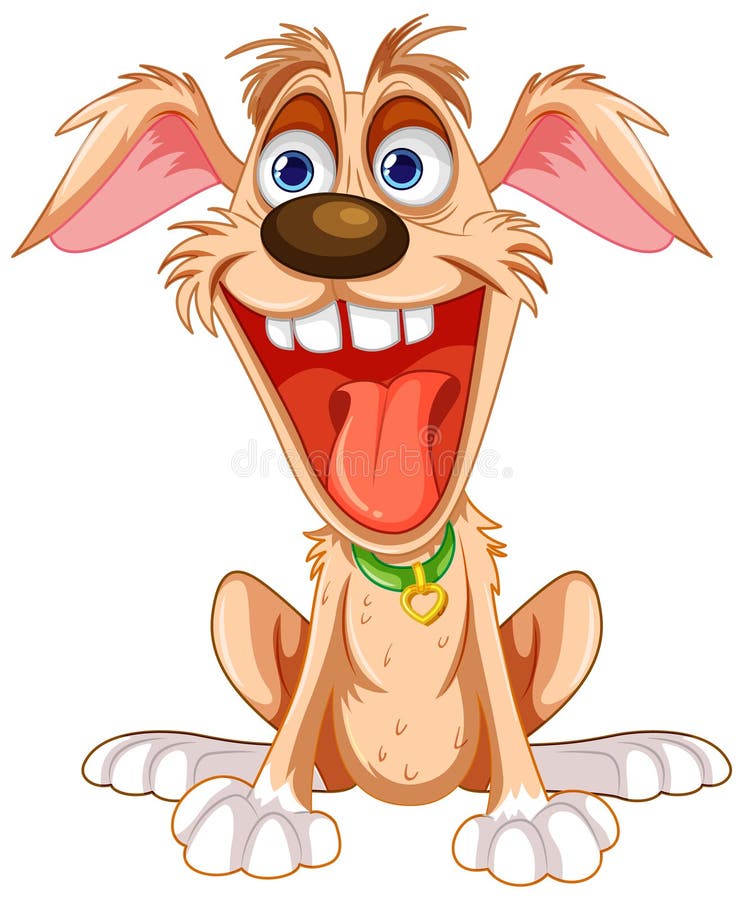 Cute Playful Crazy Dog Cartoon Stock Vector - Illustration of creature ...