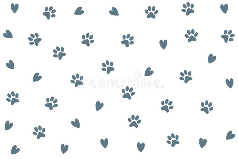 Cat footprint pattern stock illustration. Illustration of background ...