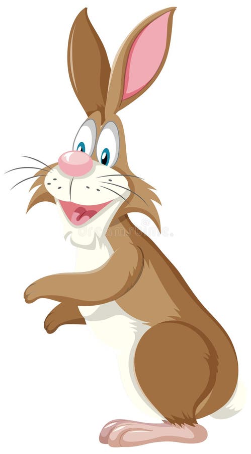 Cute Playful Rabbit Cartoon Character Stock Vector - Illustration of ...