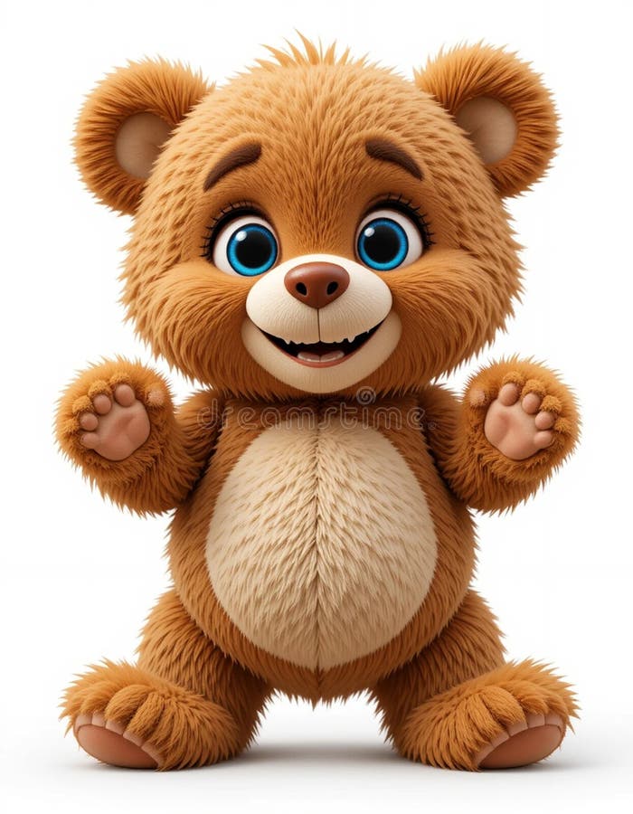 Cute and Playful Teddy Bear, Perfect for Children S Projects Stock ...