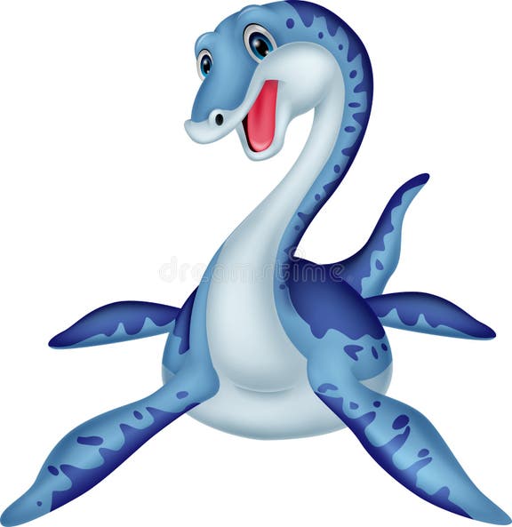 Cute plesiosaurus cartoon stock vector. Illustration of dino - 45749480