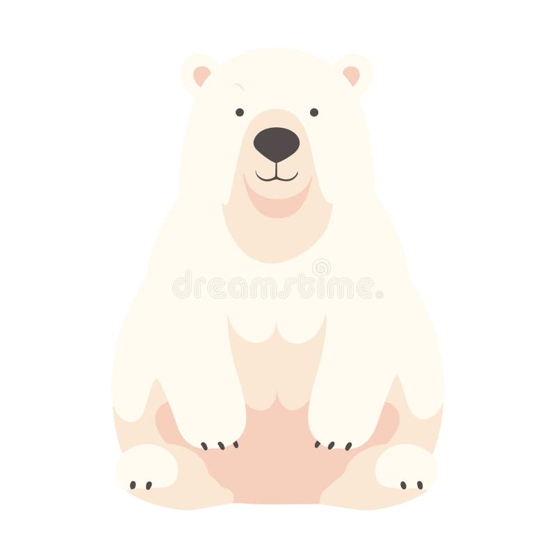 Cute Polar Bear Illustration Stock Photo - Illustration of icon, wild ...