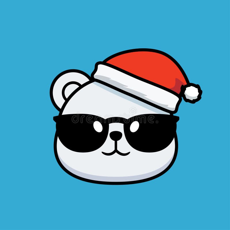 A Cute Polar Bear with Shades. Isolated Vector Illustration Stock ...