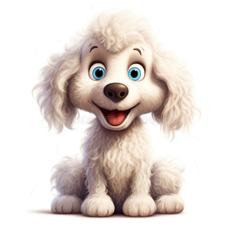 Cute Poodle Dog - Generative AI, AI Generated Stock Illustration ...