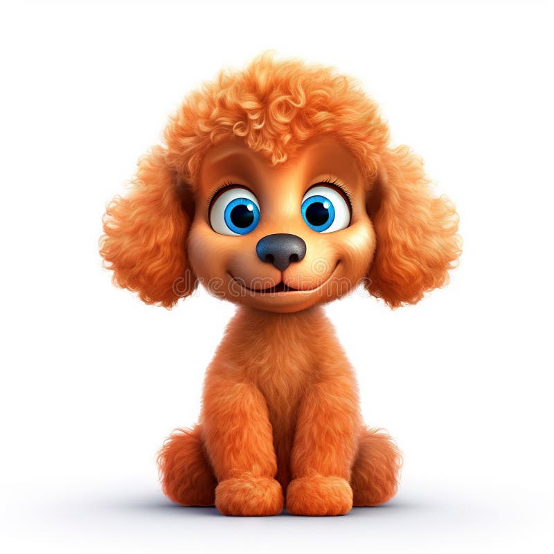 Cute Poodle Dog - Generative AI, AI Generated Stock Illustration ...