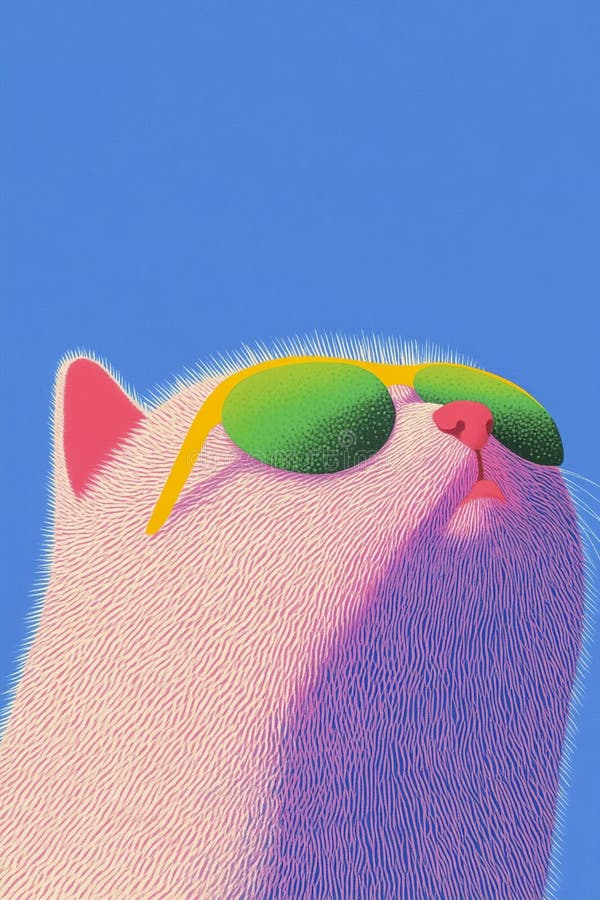 Cute Pop Art Cat Illustration, Generative AI Stock Illustration ...