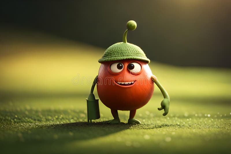 Cute Pose 3d Apple Fruit Character Illustration Art Which Will Make You ...